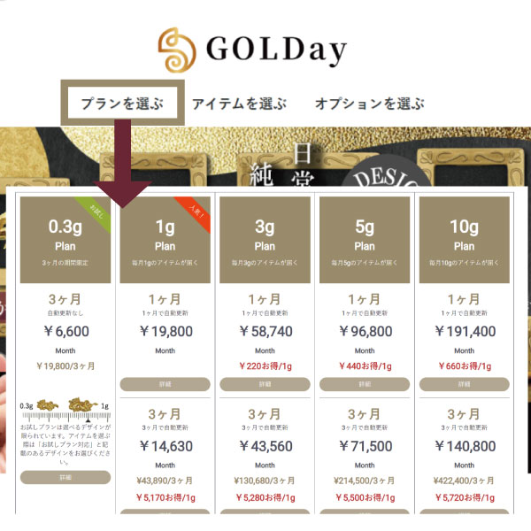 GOLDay SHOP / ご利用ガイド